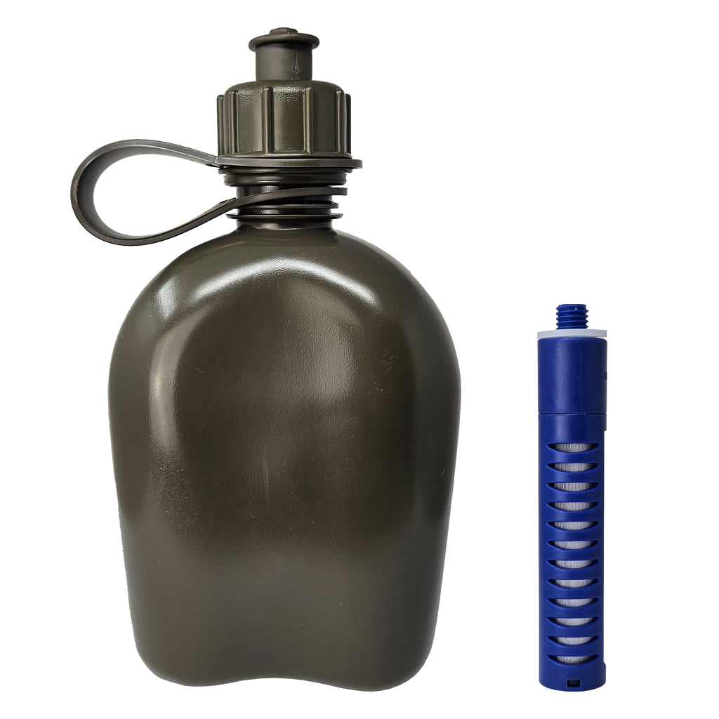 GI Military Water Filter Canteen & M01 Cartridge | Self Reliance Outfitters