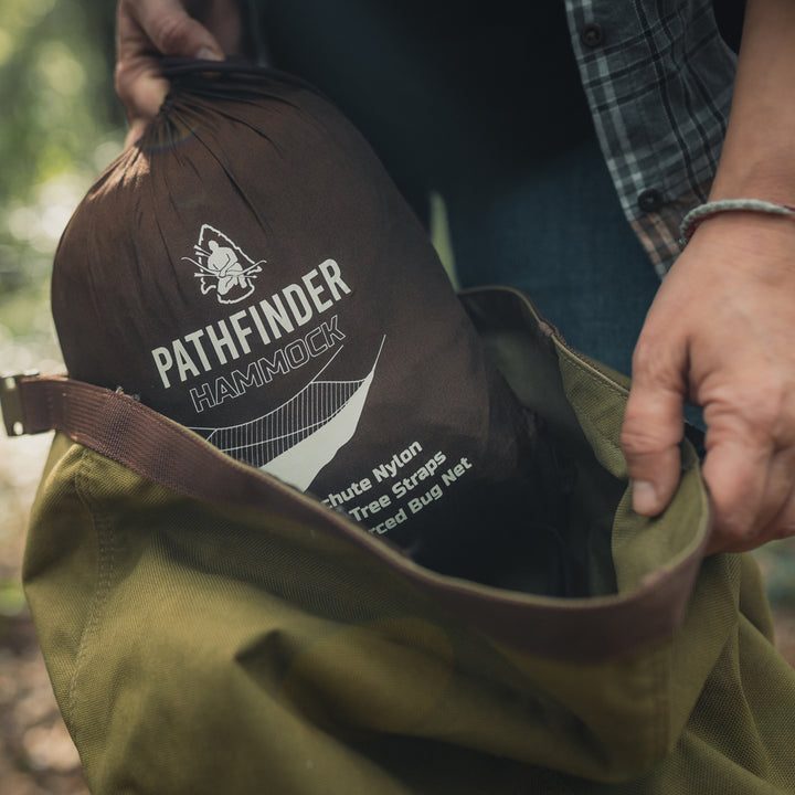 Pathfinder Nylon Tarp & Hammock Combo - Earth Brown | Self Reliance ...