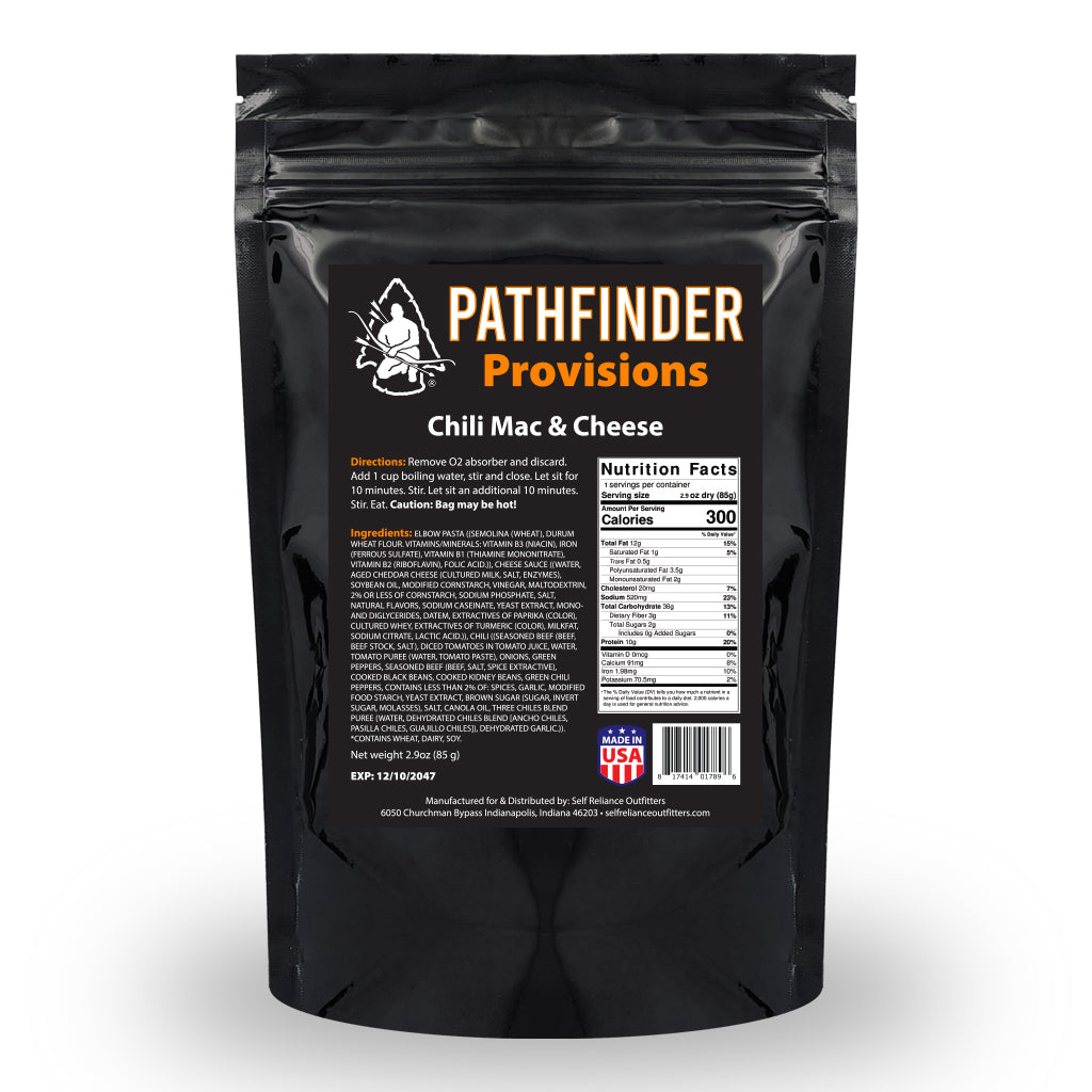 Pathfinder Provisions Chili Mac & Cheese | Self Reliance Outfitters